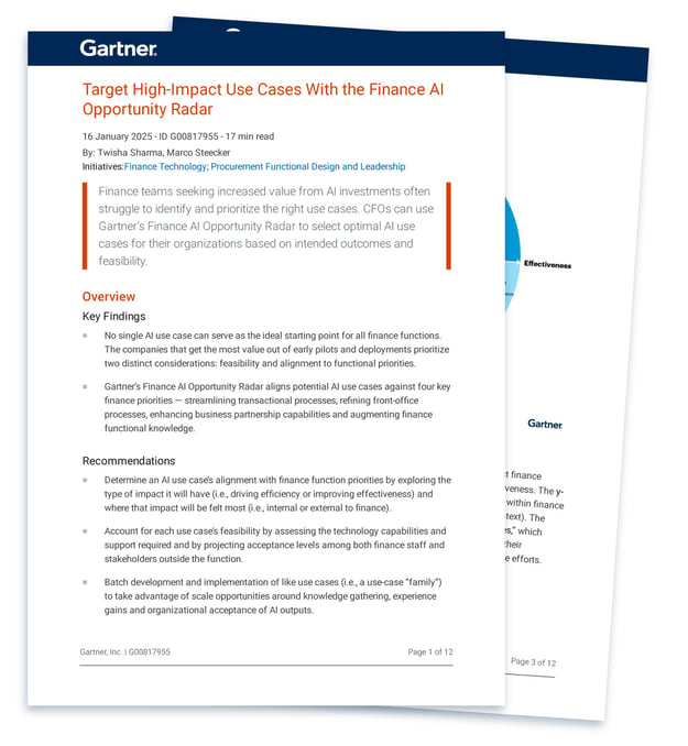 Gartner® Finance AI Opportunity Radar
