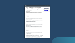 Gartner® Finance AI Opportunity Radar